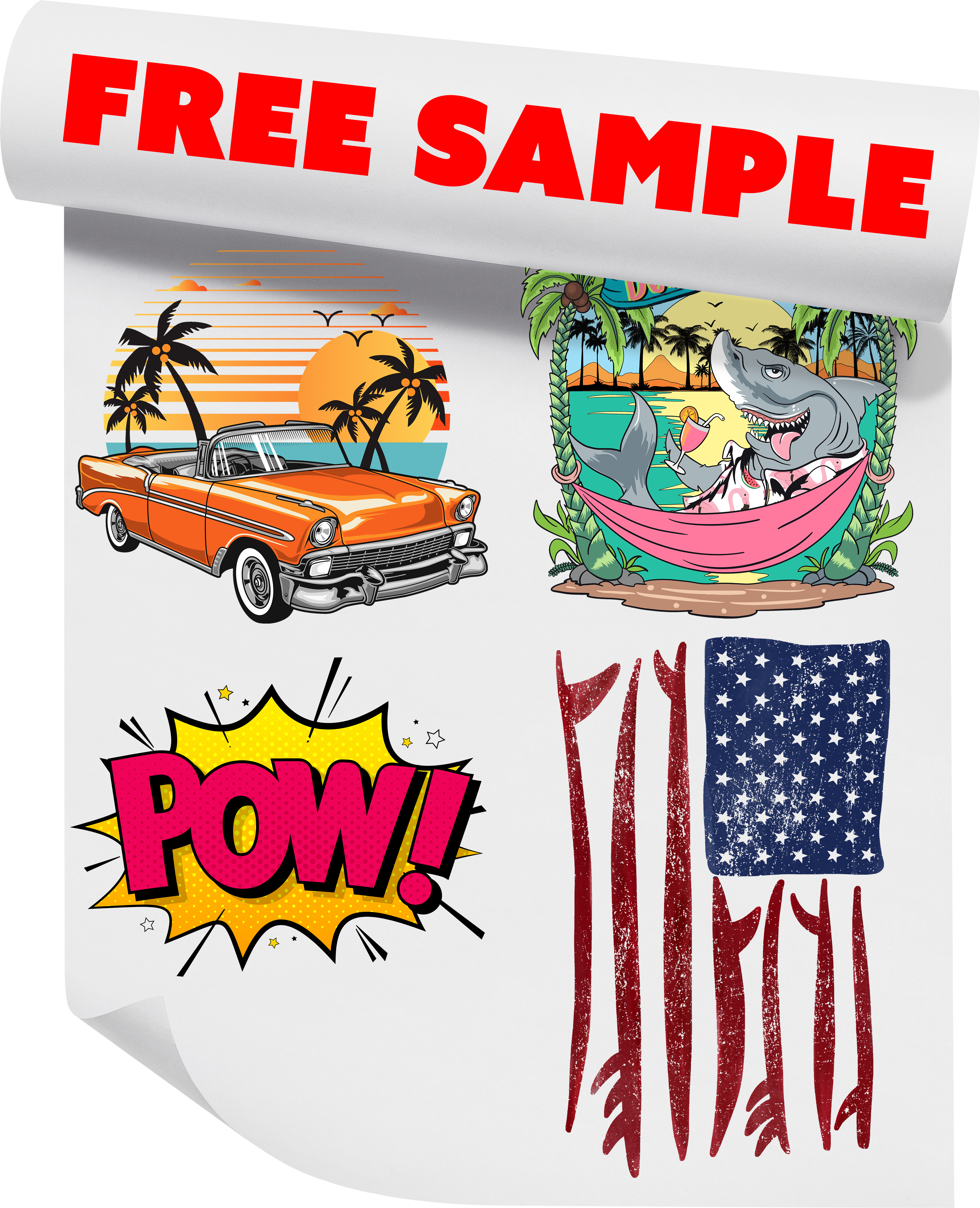 DTF Transfer Sample Pack – USA Transfer Co